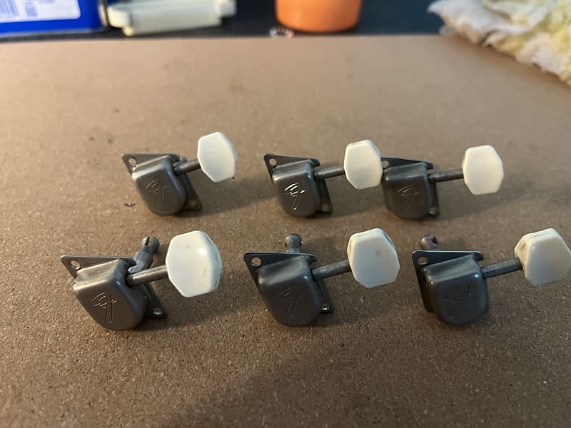 Fender White Button Tuners Vintage 1970s - Nickel | Reverb