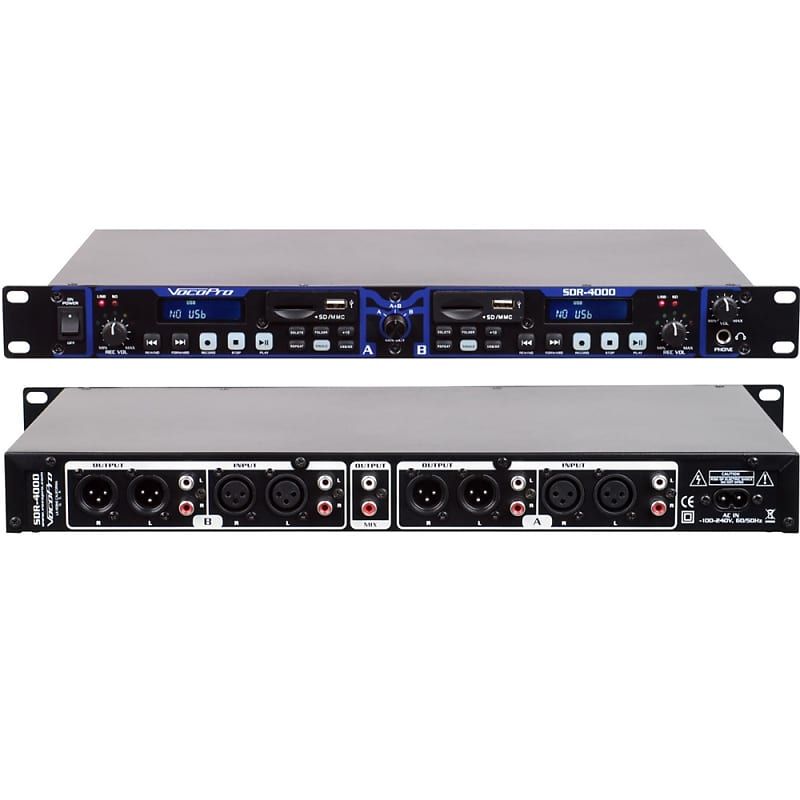 VOCOPRO SDR-4000 Dual USB/SD Rackmount Audio Recorder | Reverb
