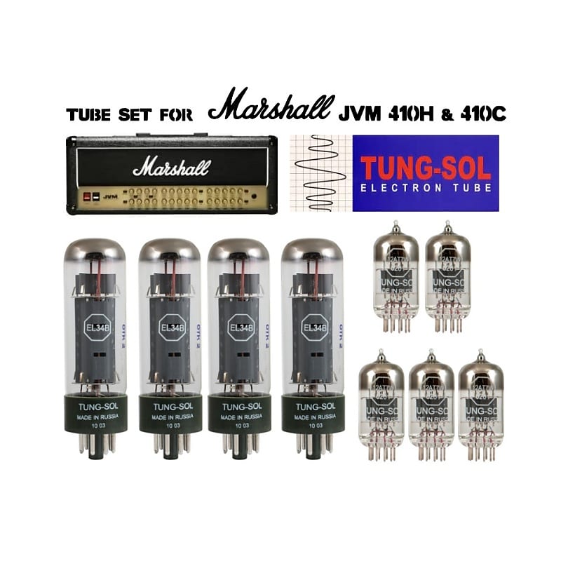 TUNG-SOL Tube Set for Marshall JVM 410H & 410C Guitar | Reverb