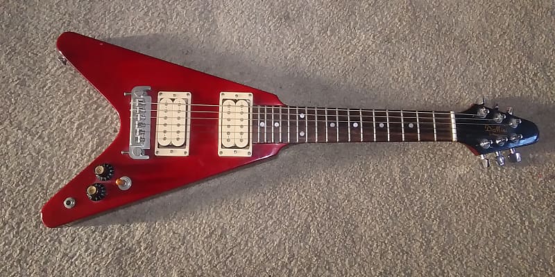 D'Mini Phased Systems Flying V Red Electric Short Scale | Reverb