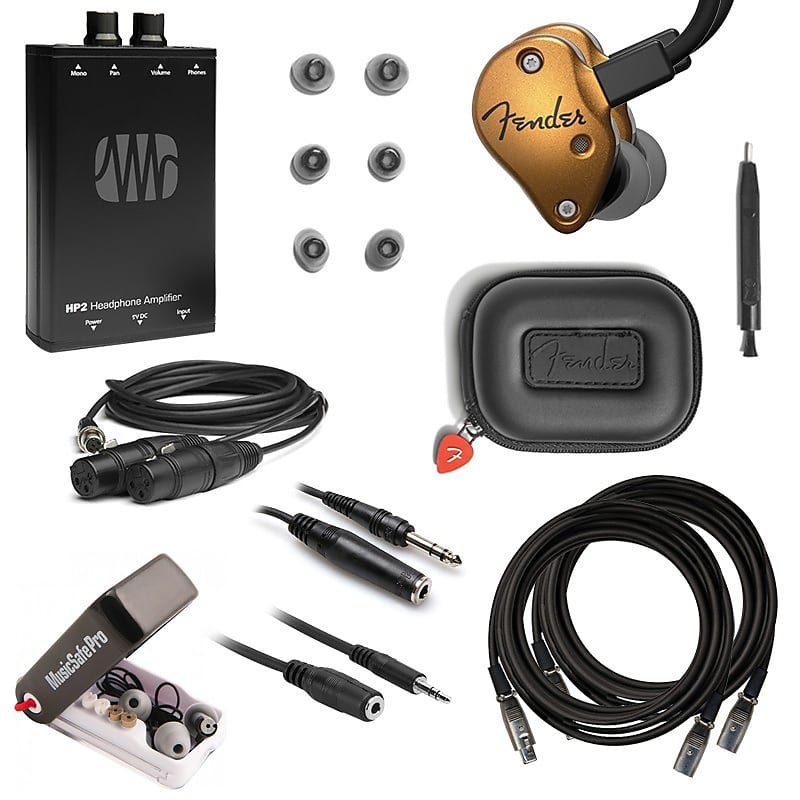 Fender FXA7 Pro In-Ear Monitors - Gold PERFORMER PAK | Reverb