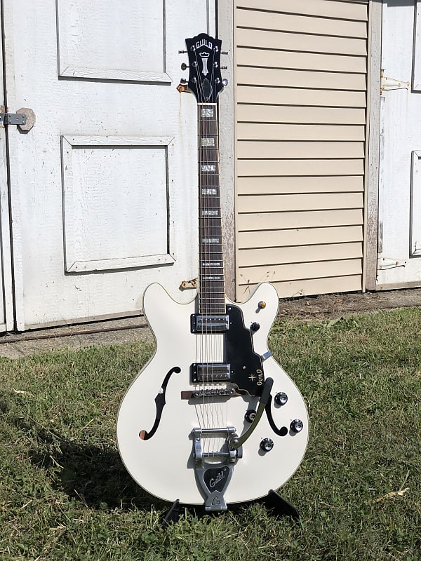 Guild Starfire SF-V 2016 White w/ Bigsby & Hardshell Case | Reverb