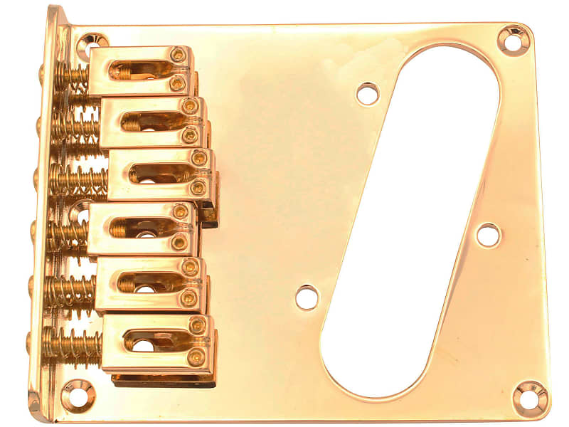Telecaster modern 6 saddled bridges - Gold | Reverb UK