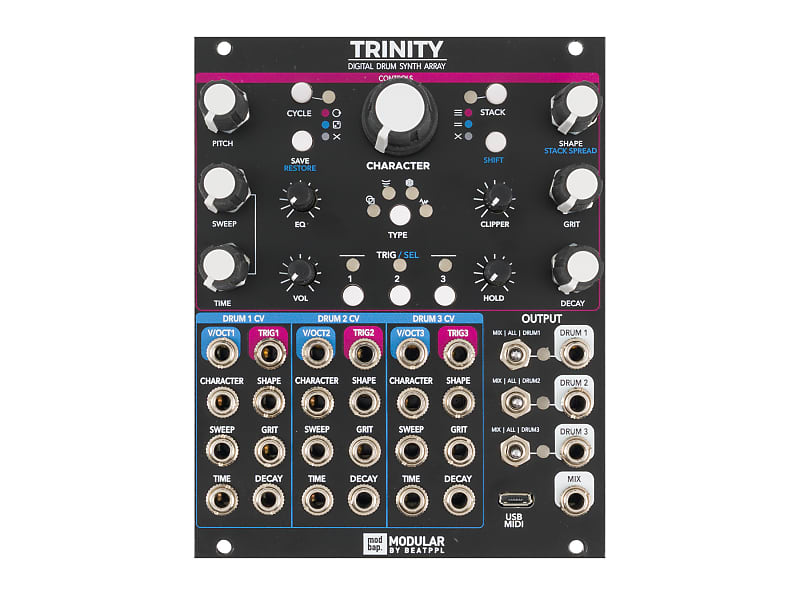Modbap Modular Trinity 3-Channel Digital Drum Synth Array | Reverb