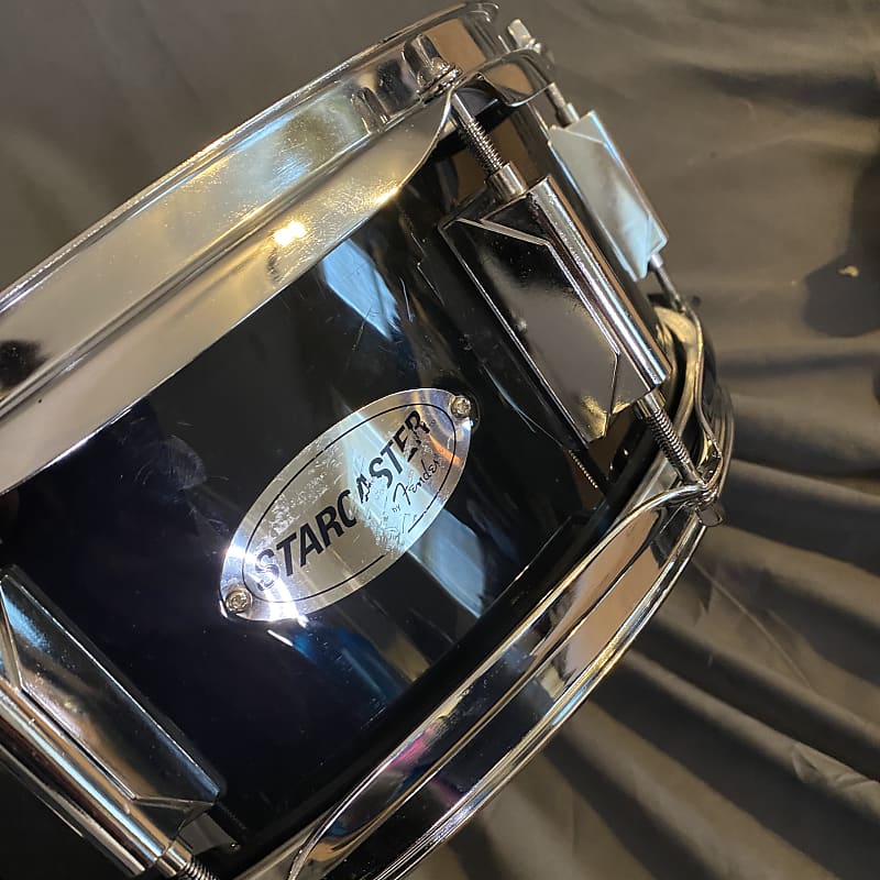 Starcaster by Fender 5x14 Wood Snare with 8 Lugs 2008 - Black | Reverb
