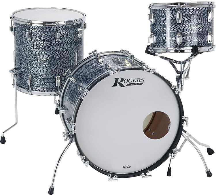 Rogers Drums Cleveland 3-piece Shell Pack - Sky Blue Onyx | Reverb