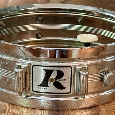 Rogers Dynasonic COB Brass Snare Drum 70s Big R Chrome | Reverb