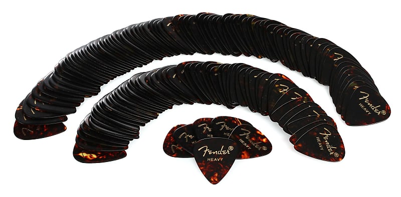 Fender 351 Shape Classic Celluloid Picks - Heavy Shell | Reverb