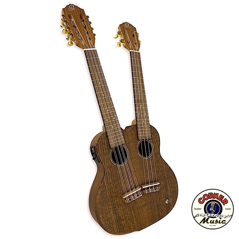 Ortega Hydra Double-Neck Tenor Ukulele 2021 Natural | Reverb