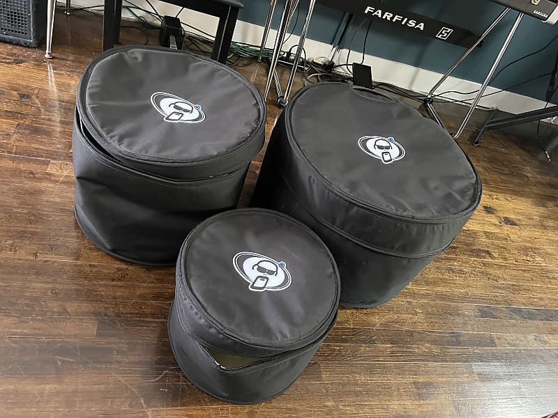 Set of 3 Protection Racket Drum Cases Semi-Rigid Fleece Lined | Reverb