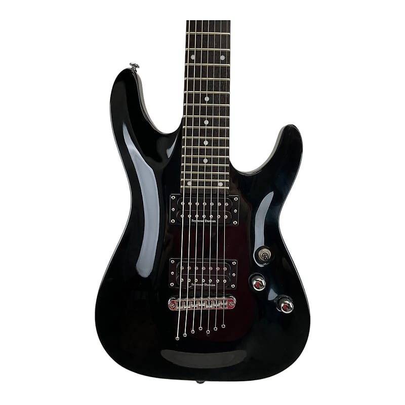 Used Schecter Diamond Series Omen 7 Electric Guitar Black | Reverb