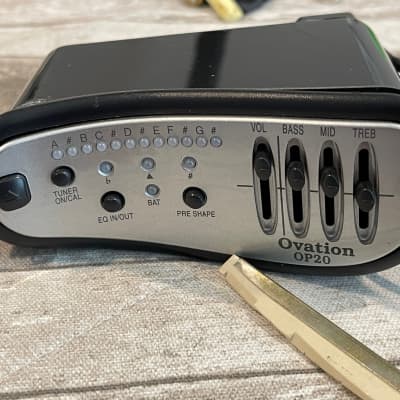 Ovation OP-20 preamp, complete with pickup and jack | Reverb