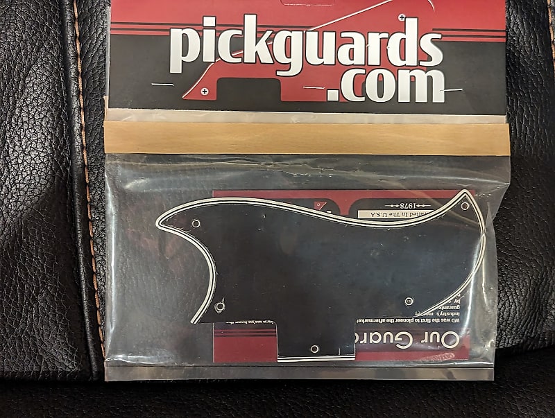 pickguards.com small SG pick guard 2023 - 5ply black/white | Reverb