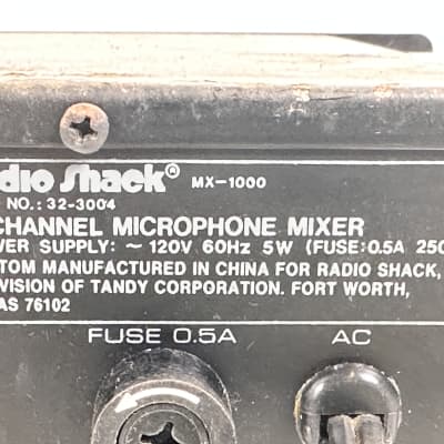 Radio Shack MX-1000 6-Channel Rack Mount Microphone Mixer | Reverb
