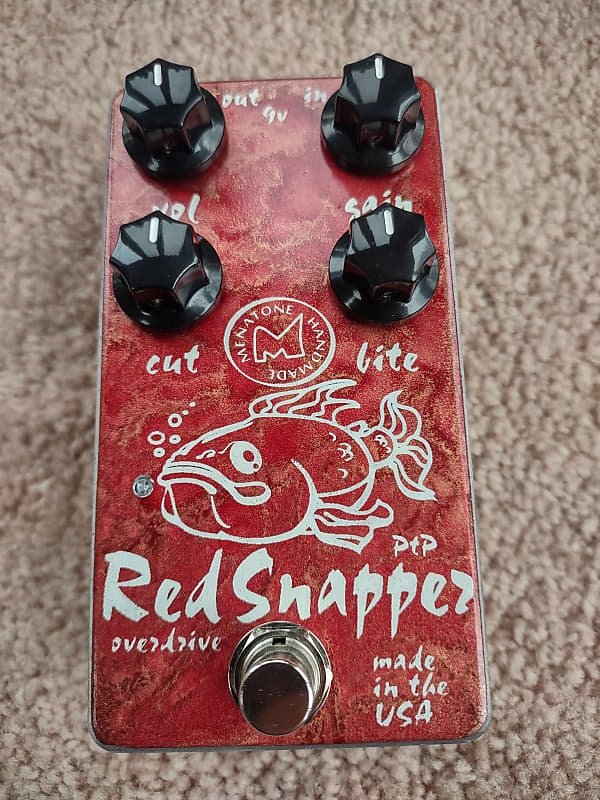 2023 Menatone Red Snapper 4 Knob PTP Transparent Overdrive | Reverb