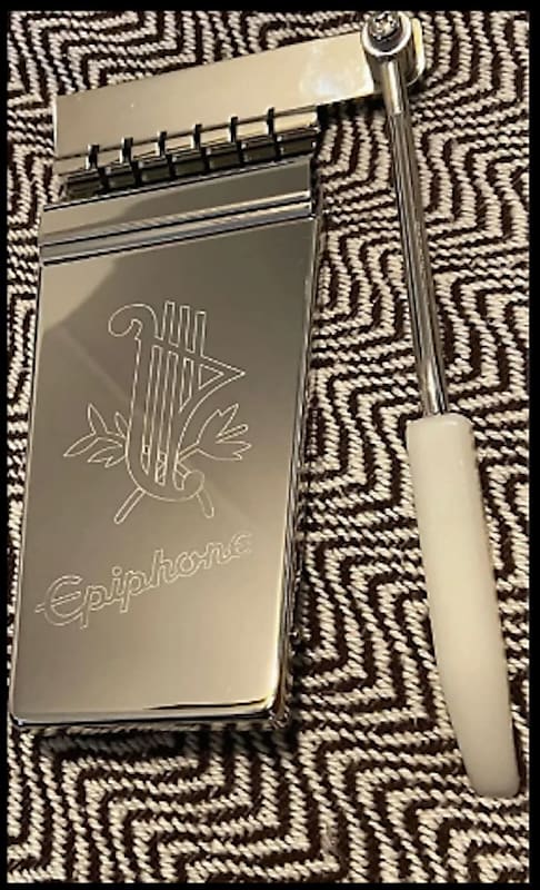 Engraved Custom Long Maestro Vibrola Vibrato Lyre Tailpiece | Reverb