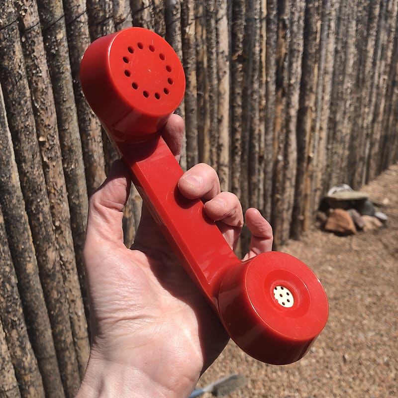 Vintage RED Ukrainian LoFi telephone microphone. Mic is in | Reverb