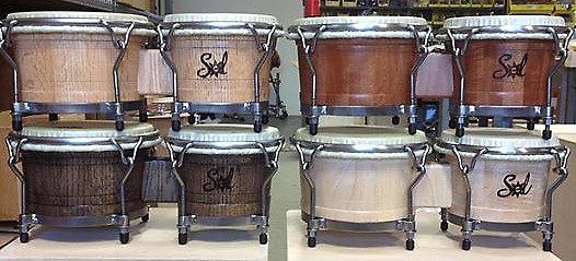 SOL PERCUSSION BG-USPRO-WA USA Pro Bongos (Natural Walnut) | Reverb