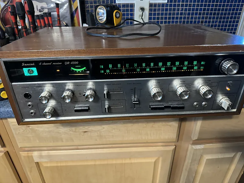 Sansui Qr-4500 4 channel reciever 1970s - Want and silver | Reverb