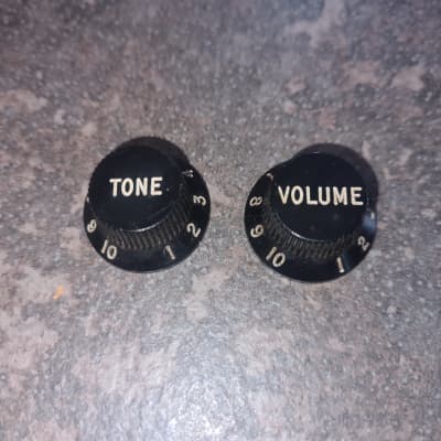 Harmony Bobkat Silhouette Knobs - Set of 3 (1960s - Black) | Reverb UK