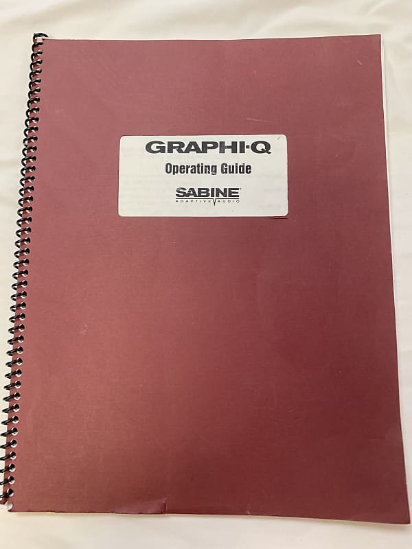 Sabine Graphi-Q Sabine Operating Manual | Reverb
