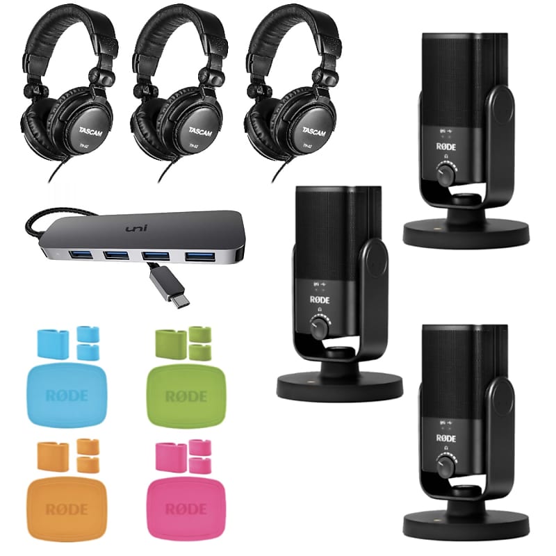 Rode NT-USB Mini USB Microphone Bundle with 3x Closed-Back | Reverb