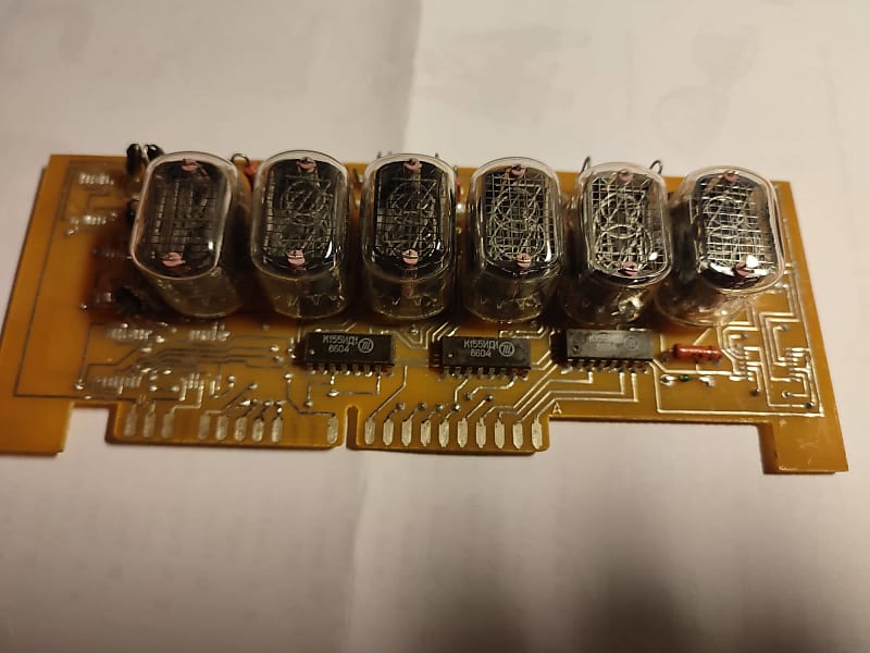 5 pcs IN-12B and 1 IN-15A Soviet Nixie tube on plate | Reverb UK