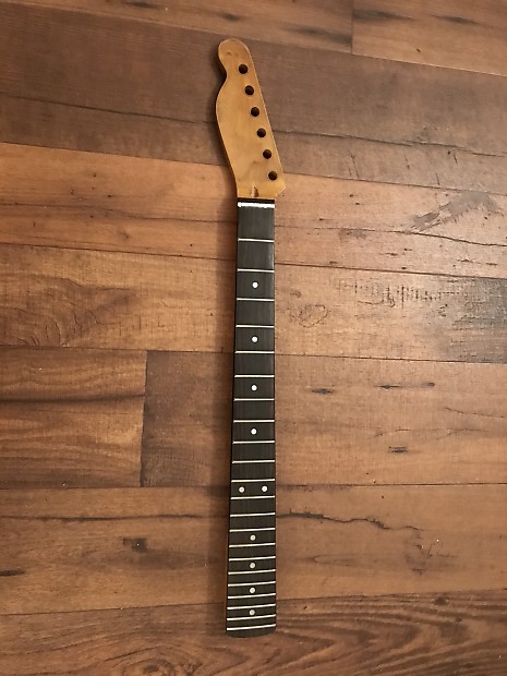 Fender Left handed relic telecaster neck with bone nut | Reverb