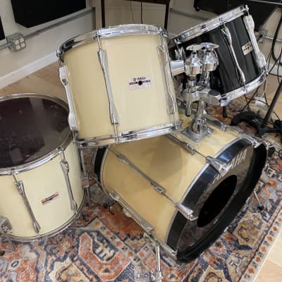 Yamaha Recording Custom Drums 4-piece 1988 White, Black | Reverb