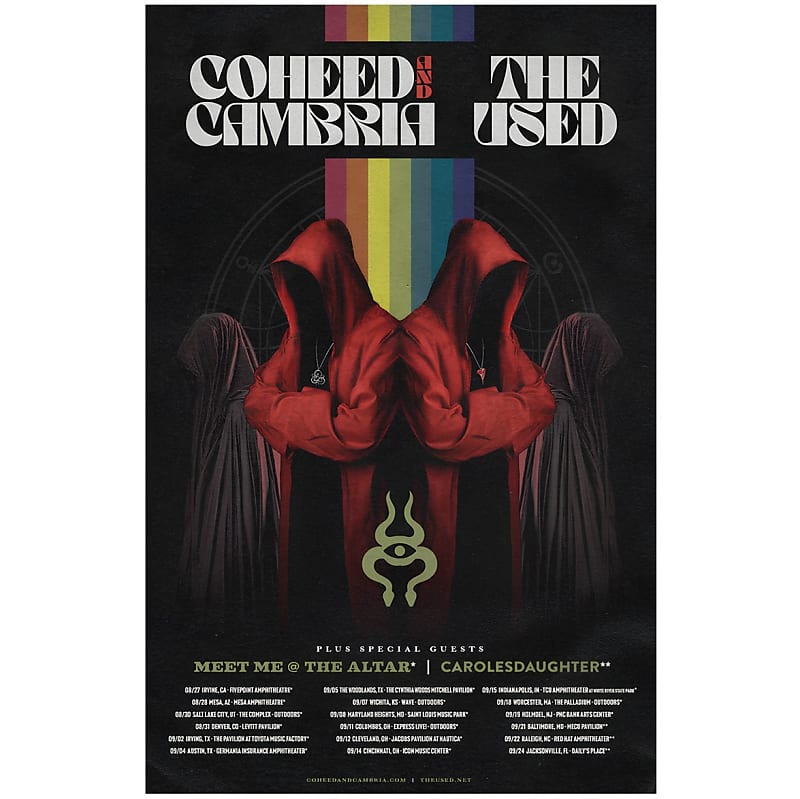 COHEED & CAMBRIA | THE USED Tour 2021 Ltd Ed RARE New Poster! | Reverb