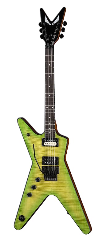 Dean ML 79 Floyd Flame Top LEFTY Electric GUITAR Slime New - | Reverb