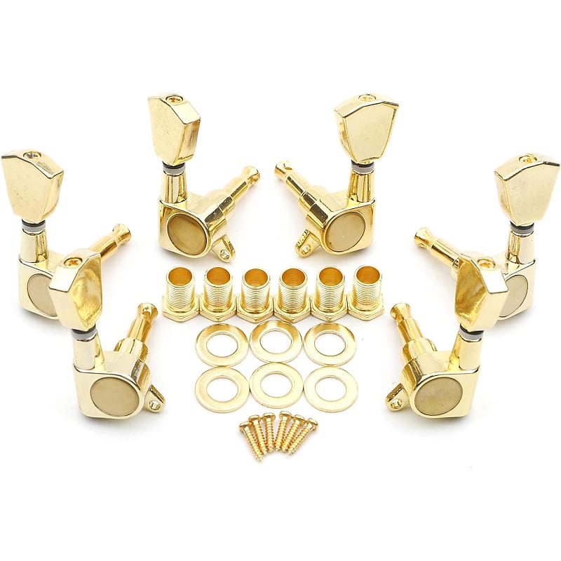 6pcs Gold 3L3R Chrome Tuning Key Peg, Guitar Parts 3 Left 3 | Reverb