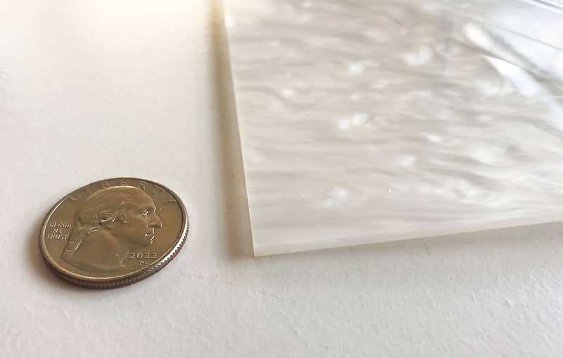 White Pearl Acrylic Sheet Pearloid Material Custom Guitar | Reverb
