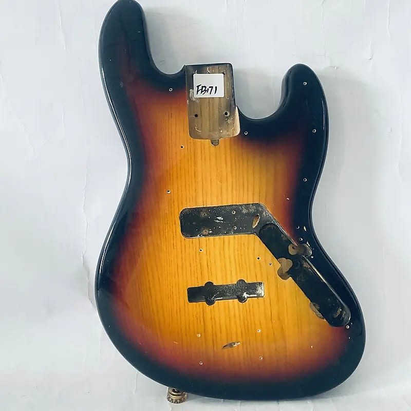 Sunburst Solid Ash Wood Jazz Bass Style Body | Reverb UK