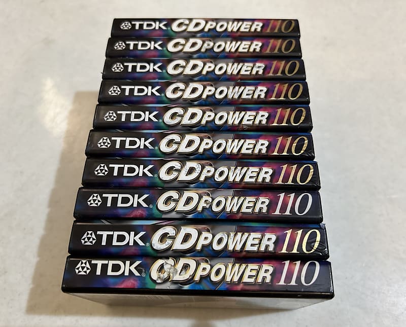 10 TDK CD Power 110 High Bias Blank Audio Cassette Tapes - | Reverb