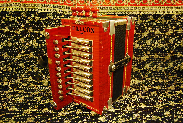 Real Cajun Master Built Randy Falcon Bb Accordion Orange | Reverb