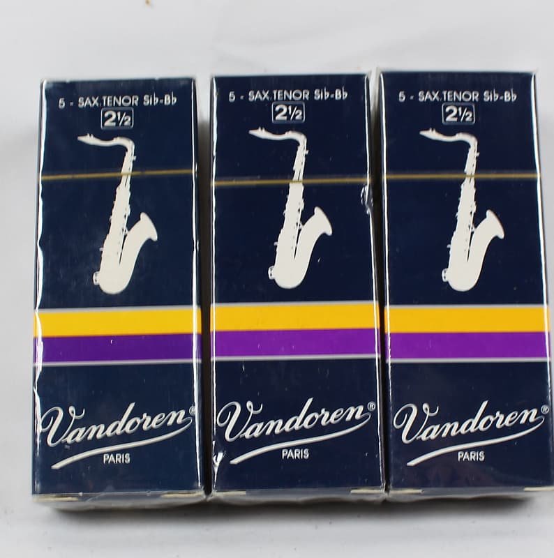 Vandoren Tenor Sax Reeds#2 1/2 5 Reeds (3 Pack)SR2225 | Reverb