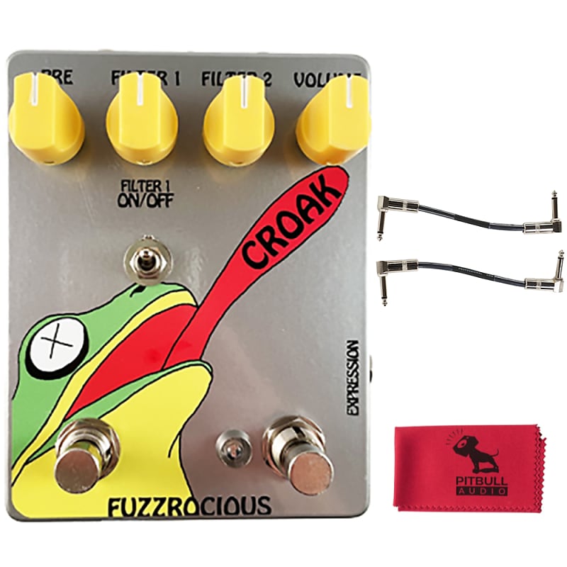 Fuzzrocious Croak Expressive Double Fuzz Filter Pedal, Chrome | Reverb