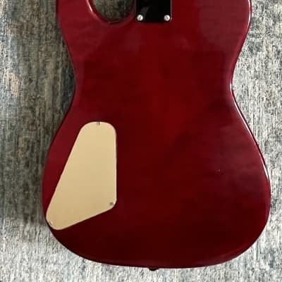 Modulus Telecaster 1990s - Transparent Red over quilt maple | Reverb