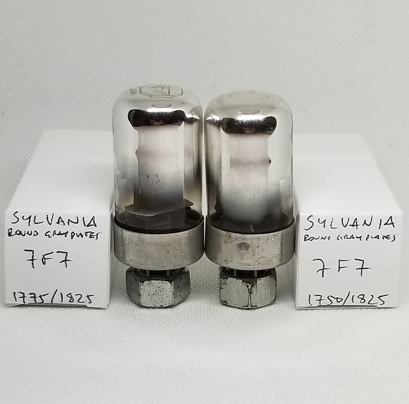 Sylvania 7F7 Gray Plates Well Matched (4.1%) NOS 6SL7 | Reverb