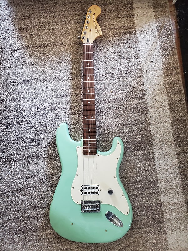 Squier Tom Delonge Strat 2002 Seafoam Green | Reverb