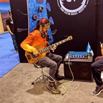 Swan Alpha Infinity Headless 5 Strings - Satin Quilted Maple | Reverb