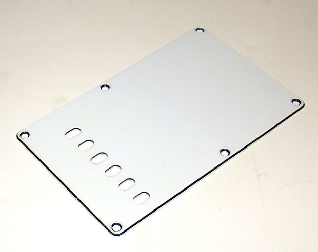 Tremolo Cavity Cover Plate for Fender Strat, White, Screws | Reverb