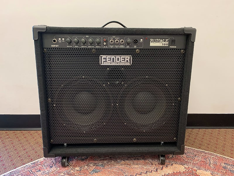 Fender Rumble Series 100 watts 2x10" Combo Bass Amp Black | Reverb