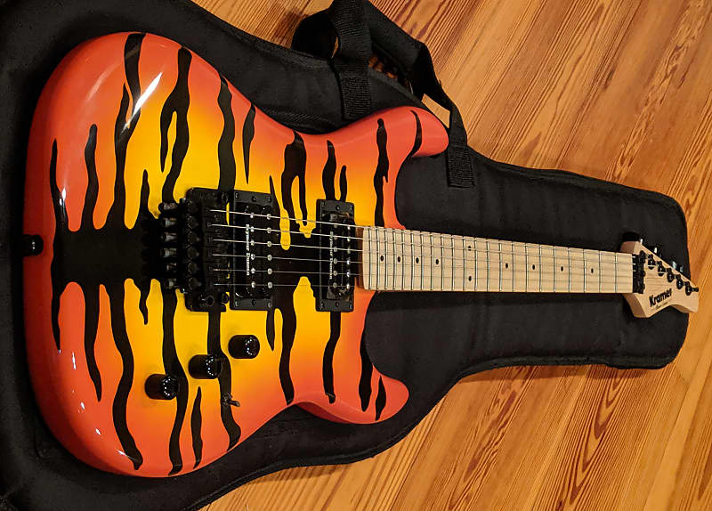 Kramer 2017 Pacer Satchel Tiger Guitar w/Floyd Rose, Seymour | Reverb