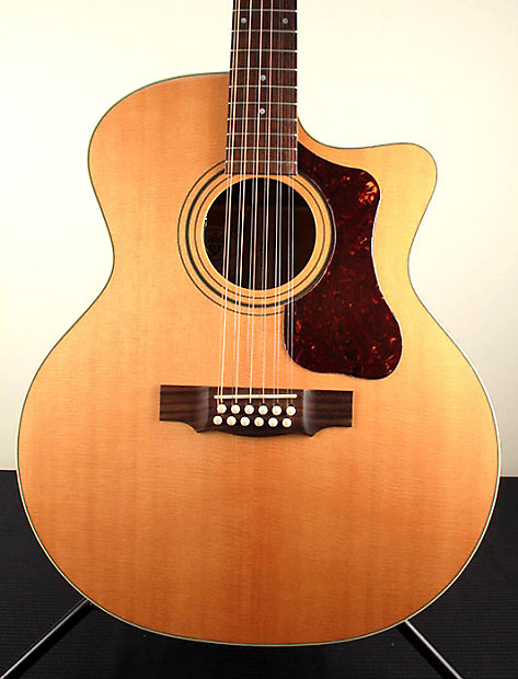 Guild F-212XL CE D-TAR 12 String Cutaway Natural HSC | Reverb
