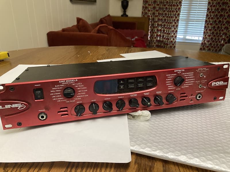 Line 6 POD Pro rack mount 2016 prox - Anodized red | Reverb