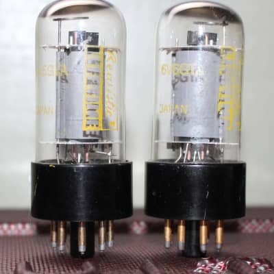 RCA 6V6GT VT107 PERFECT MATCH PAIR BLACK PLATE DUAL BOTTOM D | Reverb
