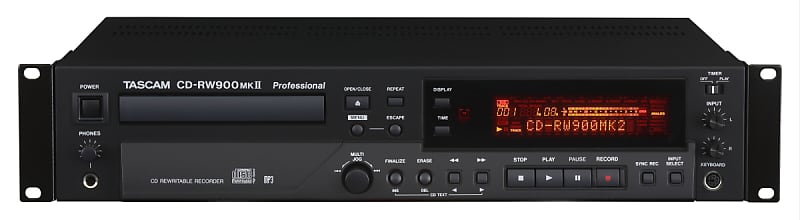 Tascam CD-RW900MKII Rack-Mount CD Player/Recorder CD-RW900MK2 | Reverb