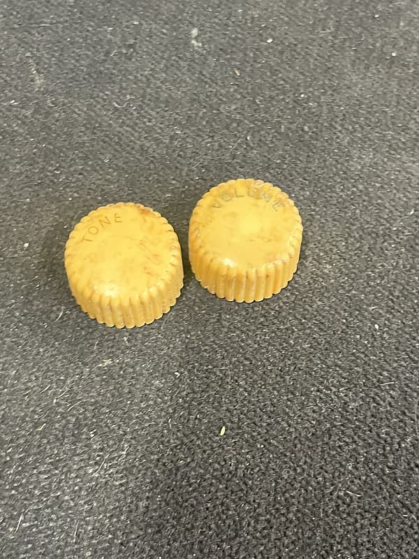 Harmony Cupcake knob pair volume / tone 1950s | Reverb